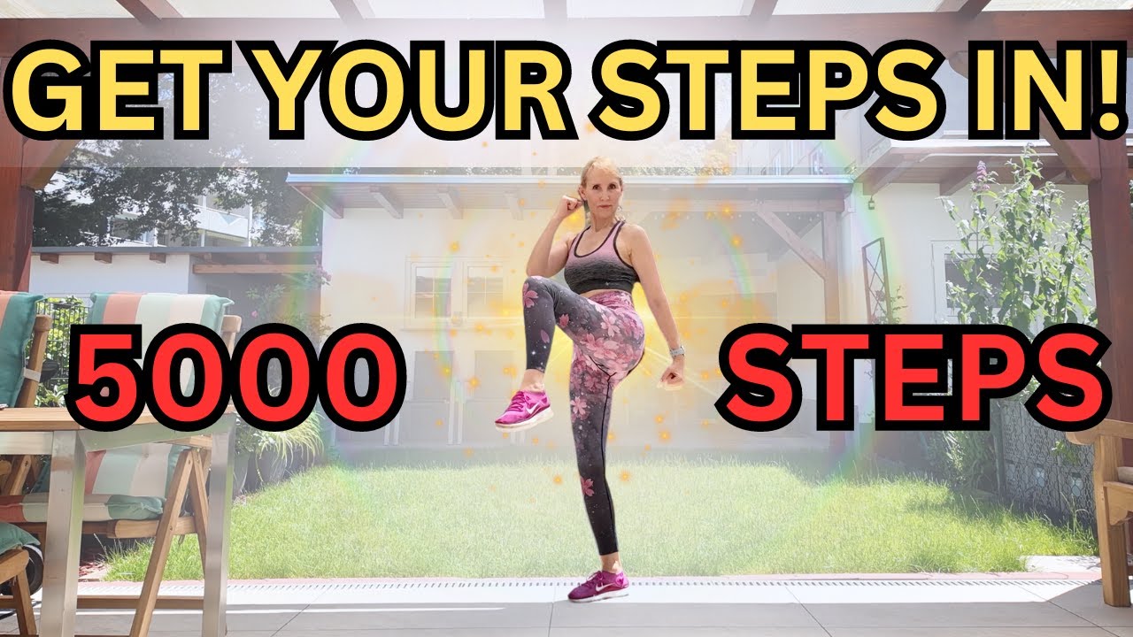 5000 Steps Walking Home Workout | Fun Fat Burn Exercise - YouTube