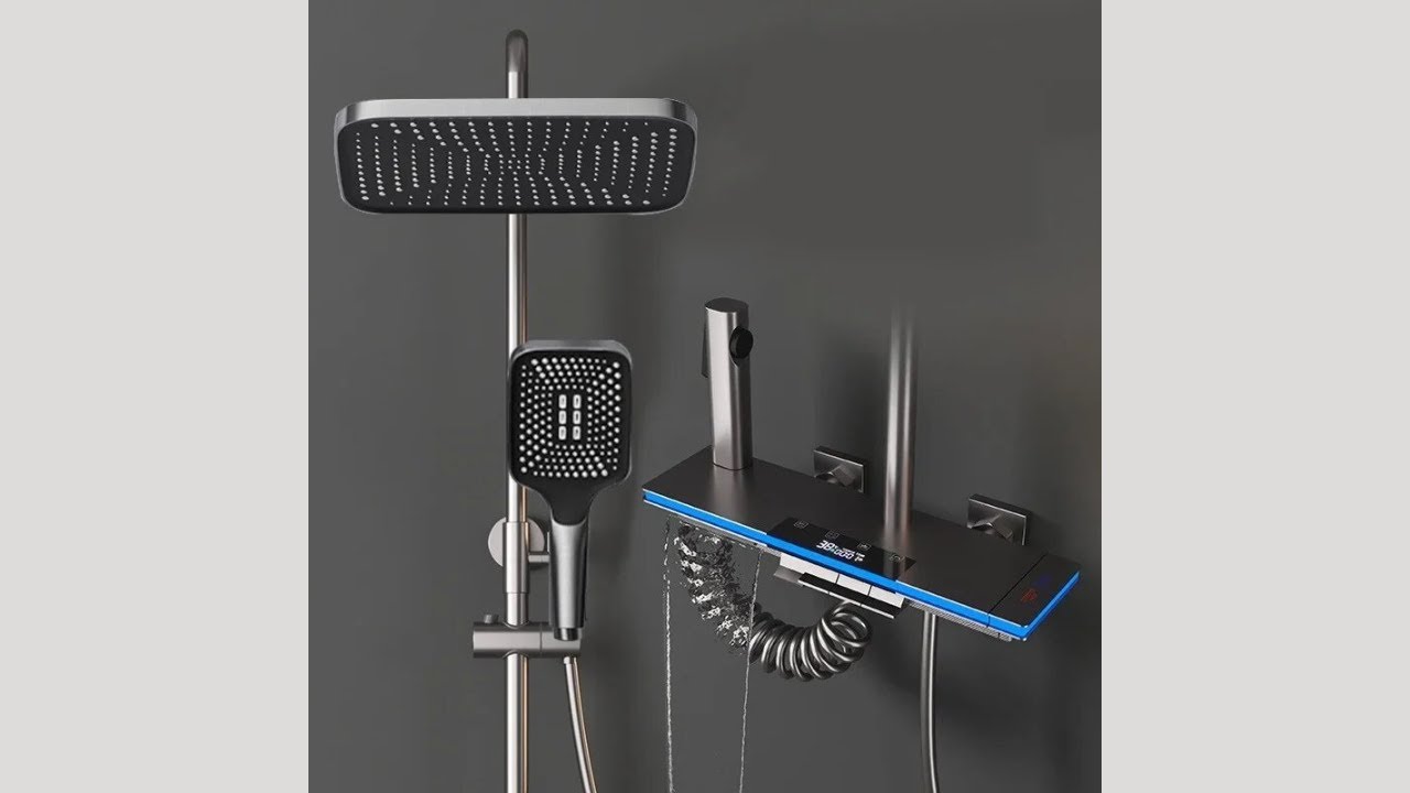 Review Bathroom Shower System with Piano Keys LED 2024 - YouTube