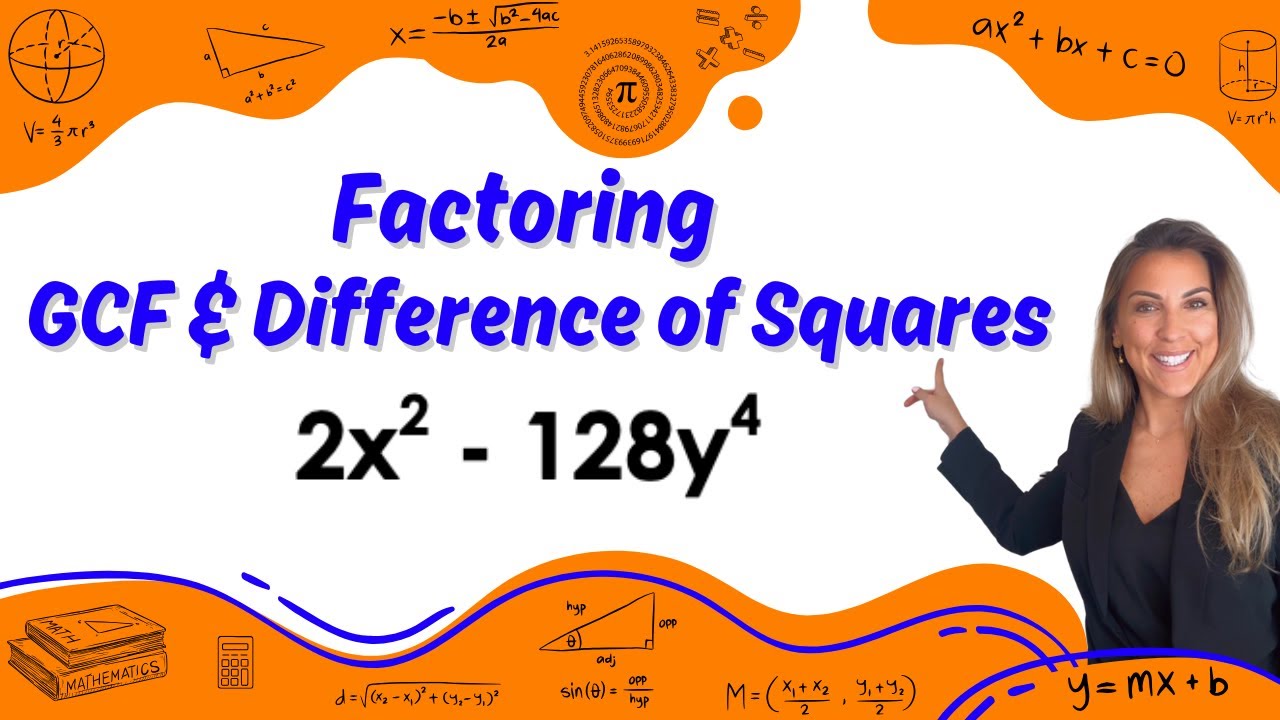 Factor the GCF & then use Difference of Squares Formula - YouTube