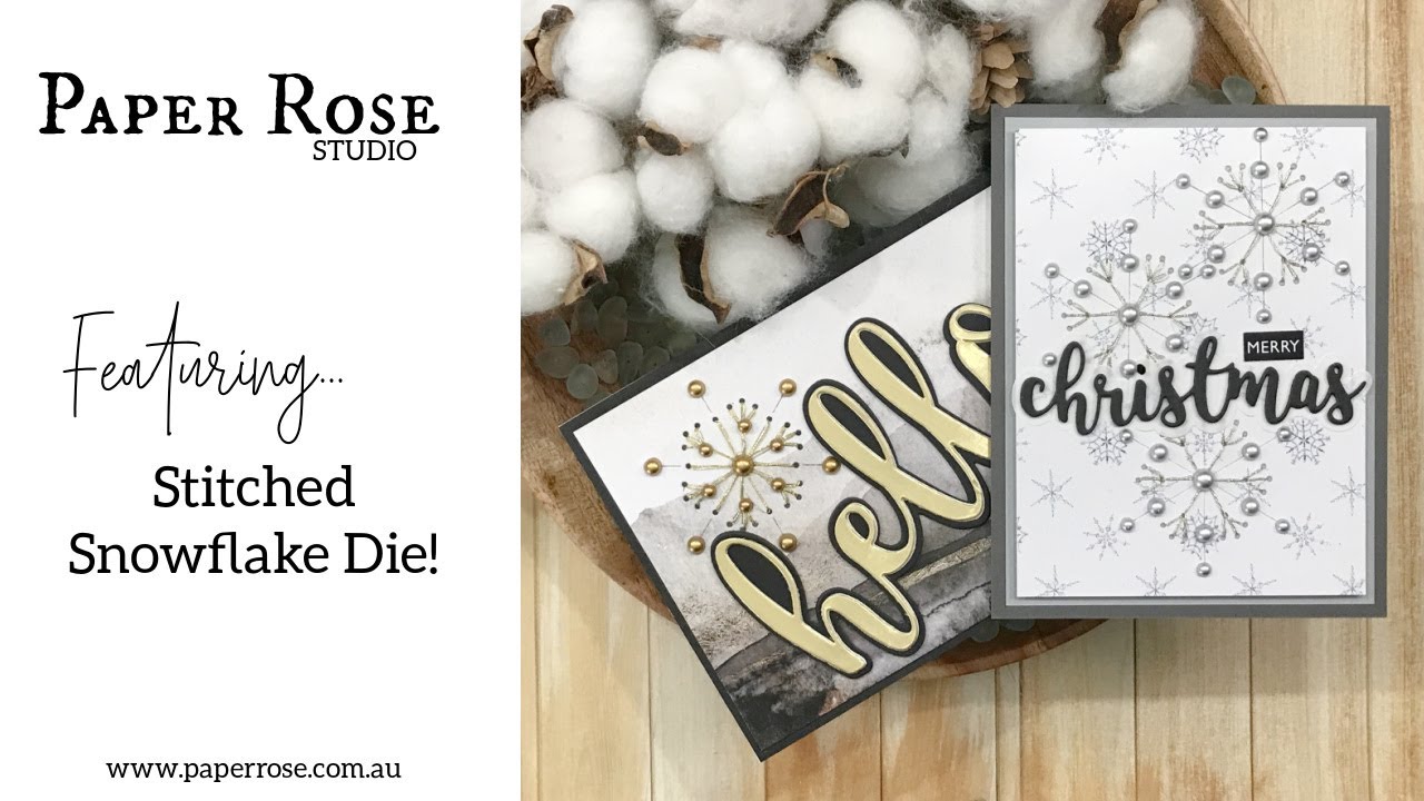 Paper Rose | Stitched Snowflake | Turn Your Die Cut into an ...