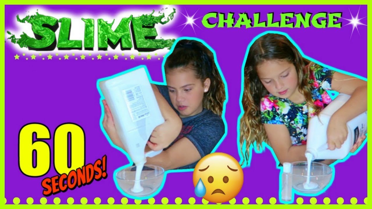 60 SECOND SLIME CHALLENGE "SISTER VS SISTER " SISTER FOREVER - YouTube