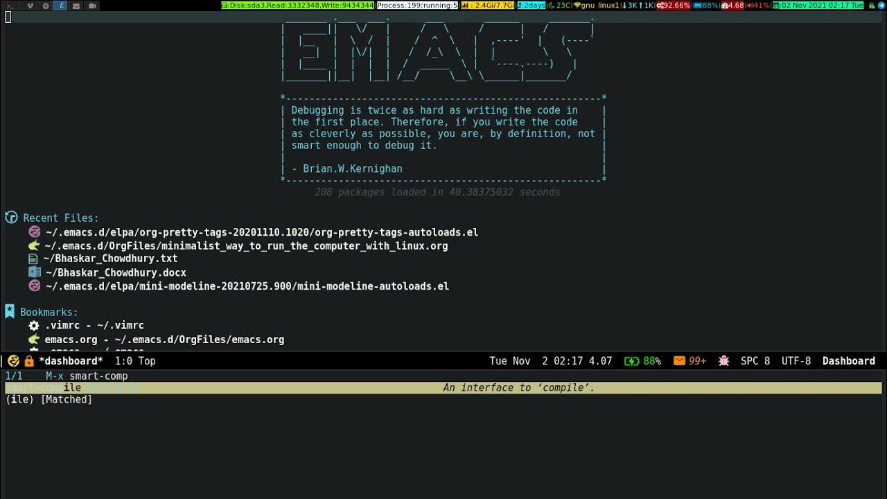Compile C Program Inside Emacs 2021_11_02_02:17:12 - YouTube