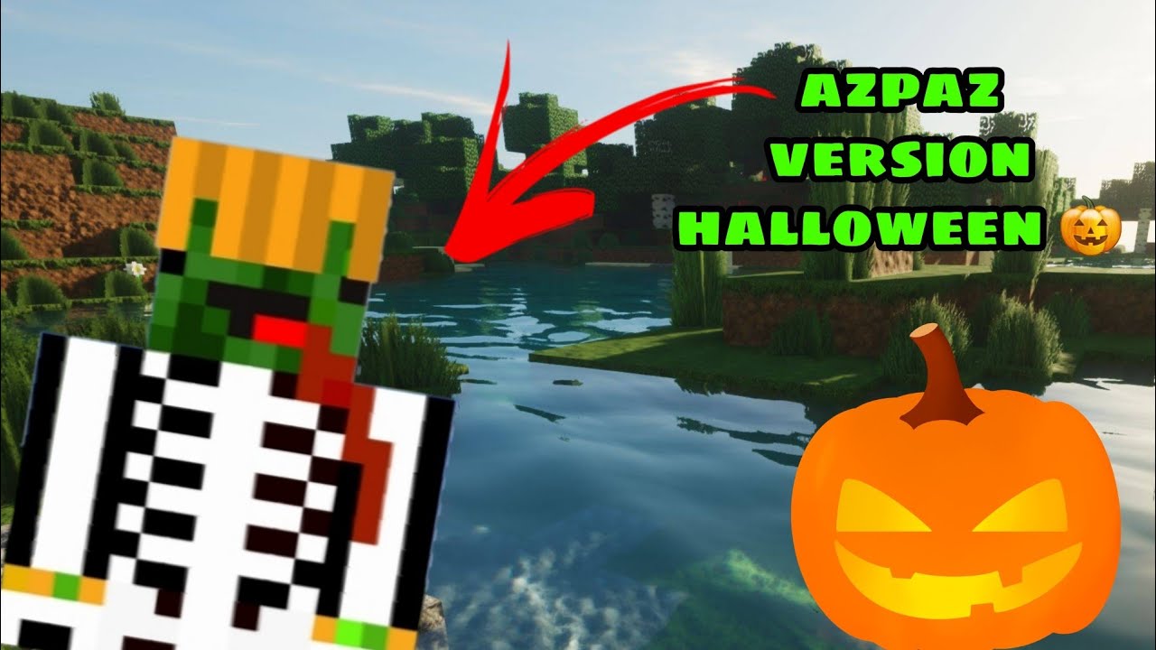 j'ai recréé le skin d'azpaz sur minecraft en mode halloween - YouTube