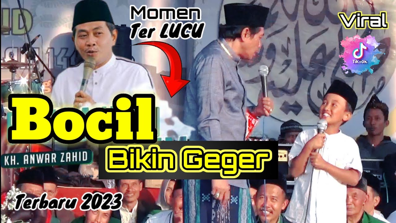 Momen Lucu Bocil Di Depan Ribuan Jamaah Ngaji Bareng Abah ANZA - YouTube