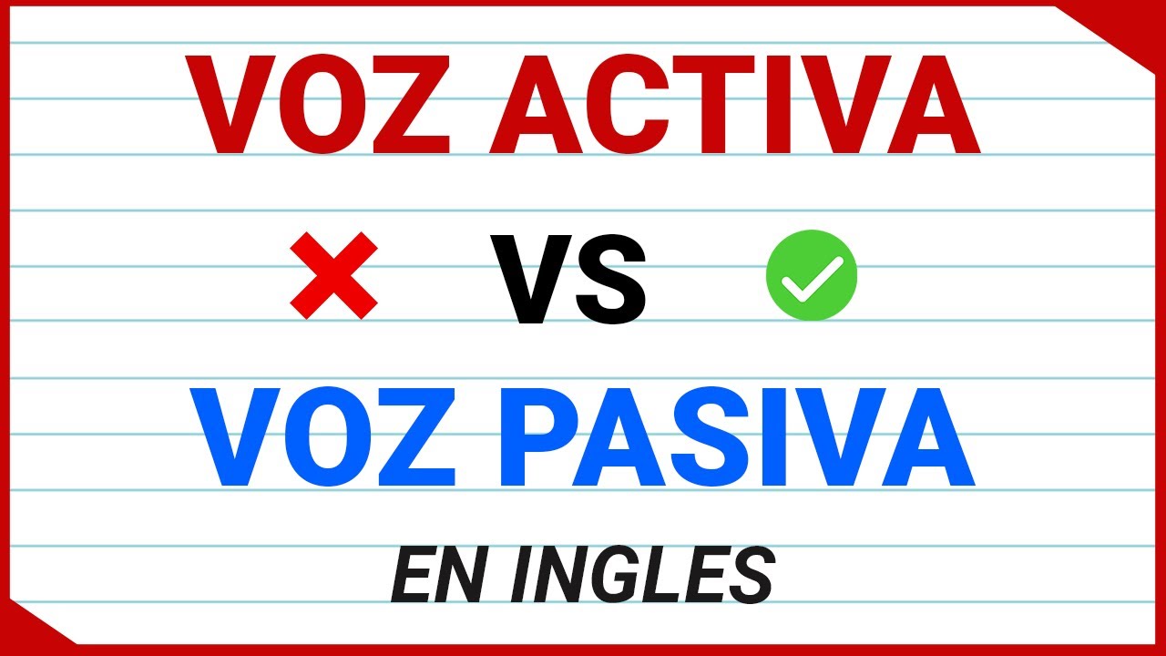 Explicación de la VOZ ACTIVA y PASIVA en inglés - Passive Voice - YouTube
