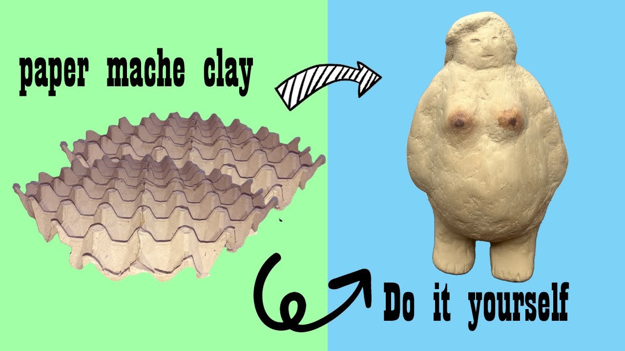 How to make fat woman with paper mache clay | modern decor sculpture ...
