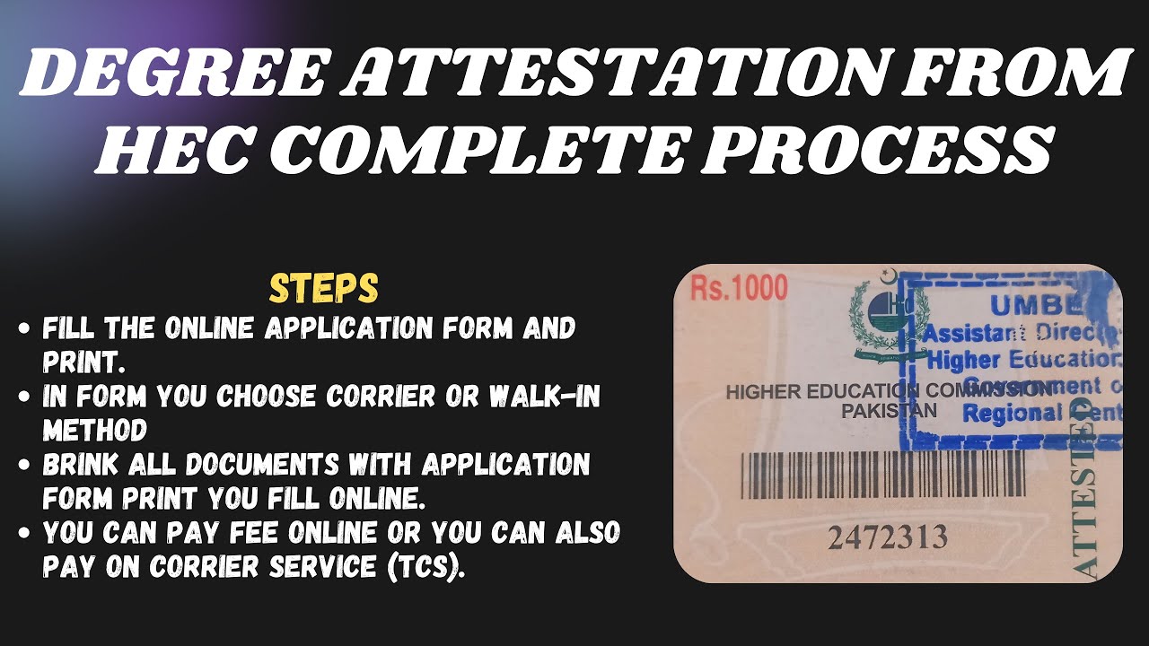 How to Attest Degrees From HEC by courier and by walk-in Complete ...
