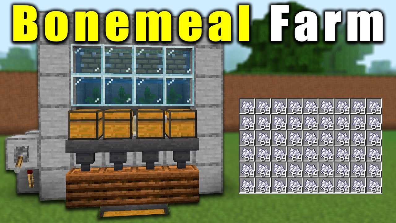 Best 1.20+ Bone meal Farm for Minecraft Bedrock (MCPE - Xbox - PS4 ...