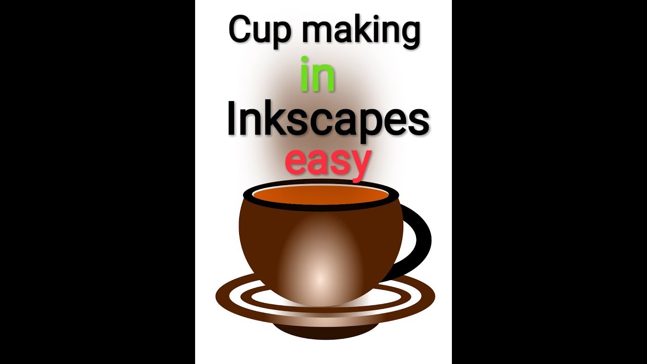 how to make a cup and soser in inkscapes - YouTube