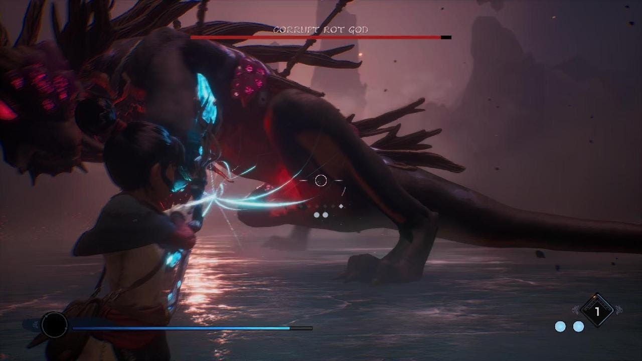 Kena: Bridge of Spirits PS5 - Corrupt Rot God Boss Fight - YouTube