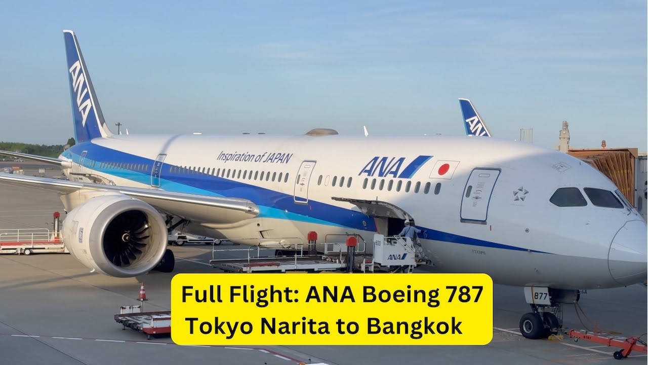 Full Flight - ANA All Nippon Airways - Bangkok to Tokyo Narita - Boeing ...