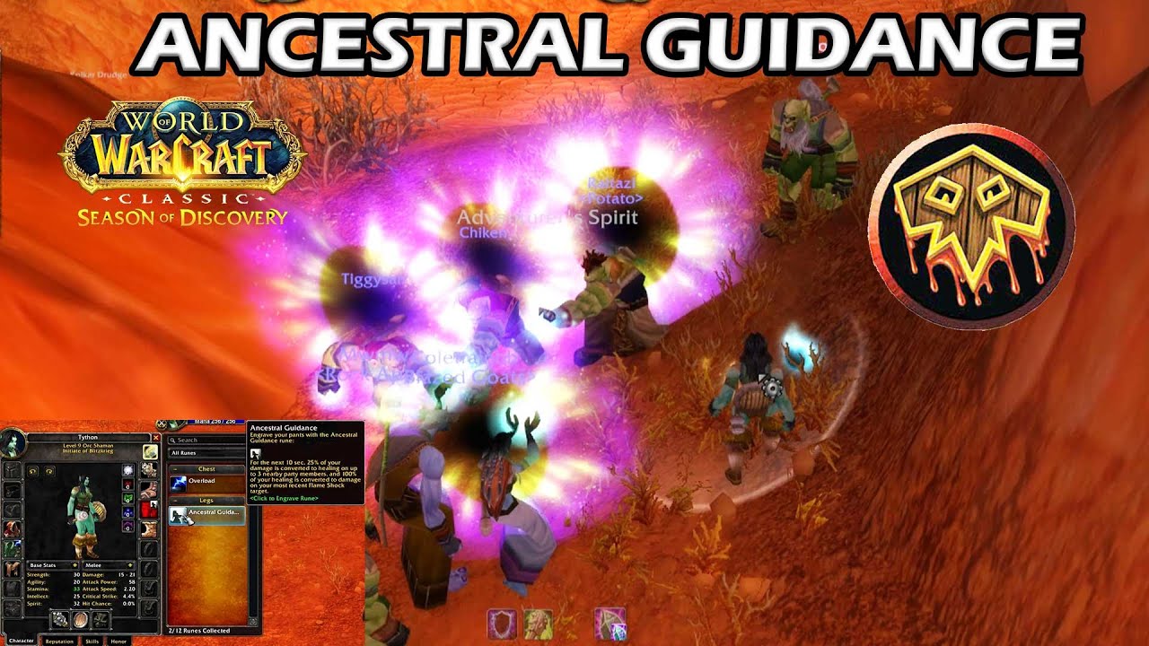 How To Get Ancestral Guidance Shaman Rune | WoW Season of Discovery ...