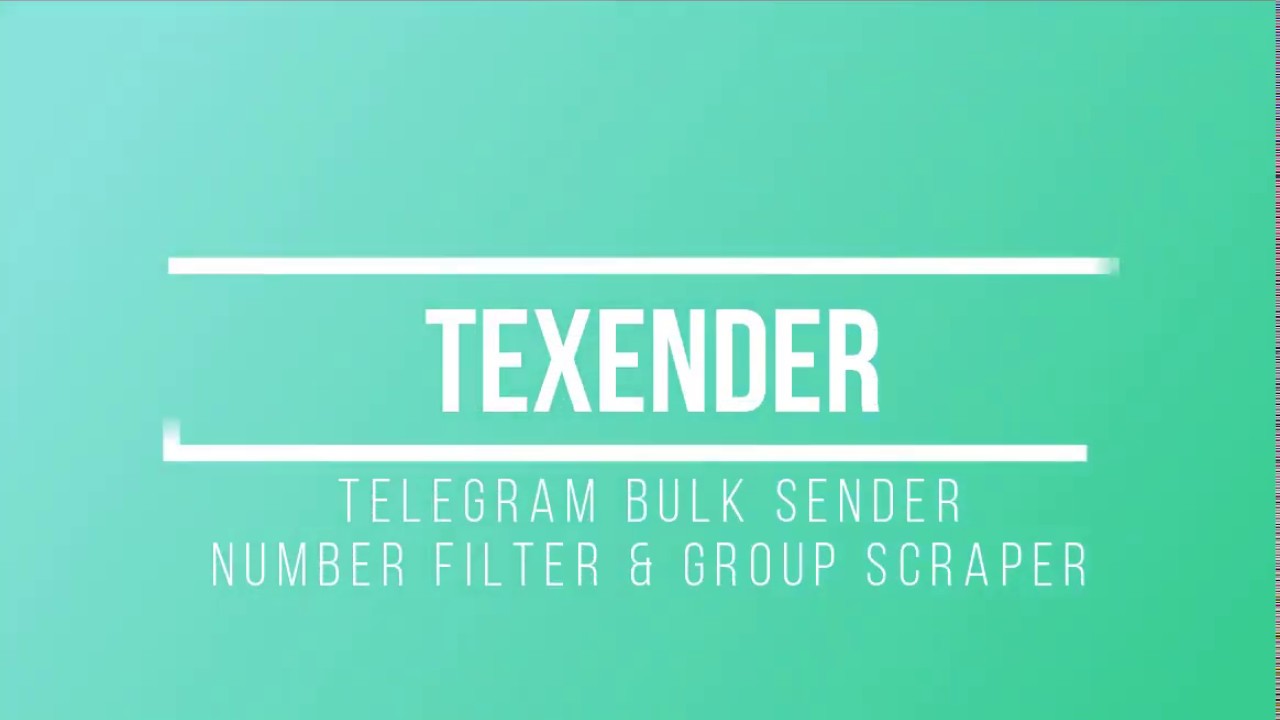 Texender - Telegram Bulk Sender Software - YouTube