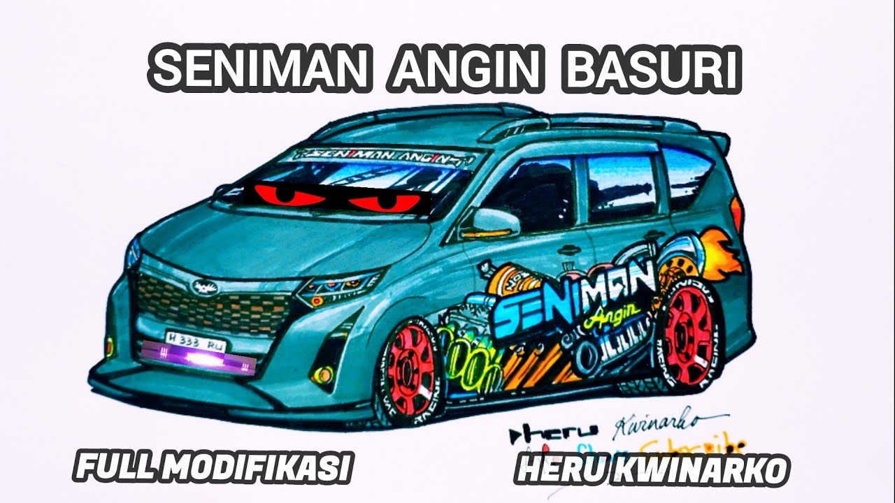 Mobil Seniman Angin Full Version, Cara menggambar Mobil TCI #art - YouTube