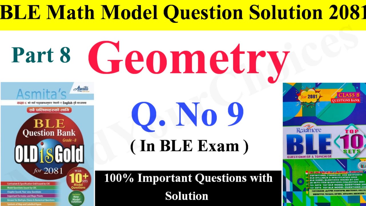 Class 8 BLE Math Model Question Solution 2081 | class 8 geometry | Mind ...