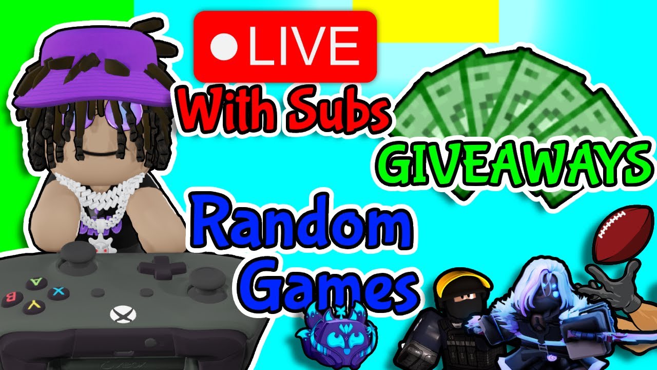 (Roblox) $5,000 Robux giveaway coming soon!!! Random games live With ...
