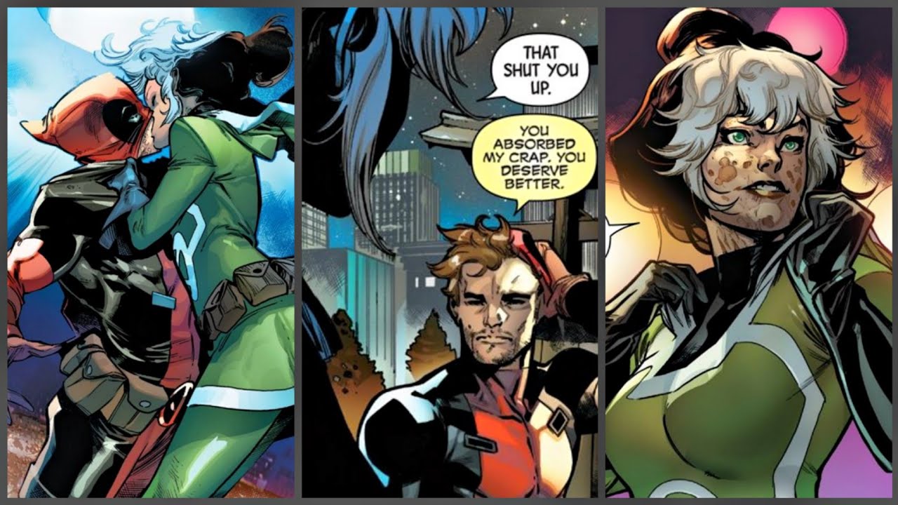 Rogue Kisses Deadpool Takes Away His Cancer & Becomes Rogue-Pool - YouTube