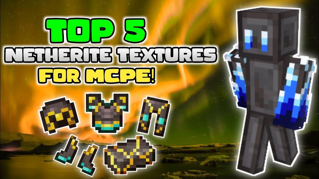 Top 5 MCPE Netherite Texture Packs!! Best Netherite Textures For MCPE ...