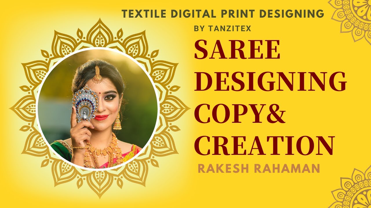 Saree Designing in Photoshop For #textileprinting #digitalprint # ...