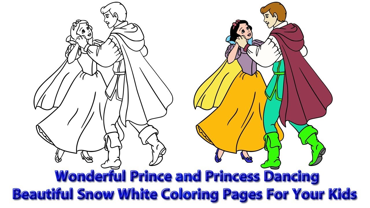 Prince And Princess Dancing Coloring Pages