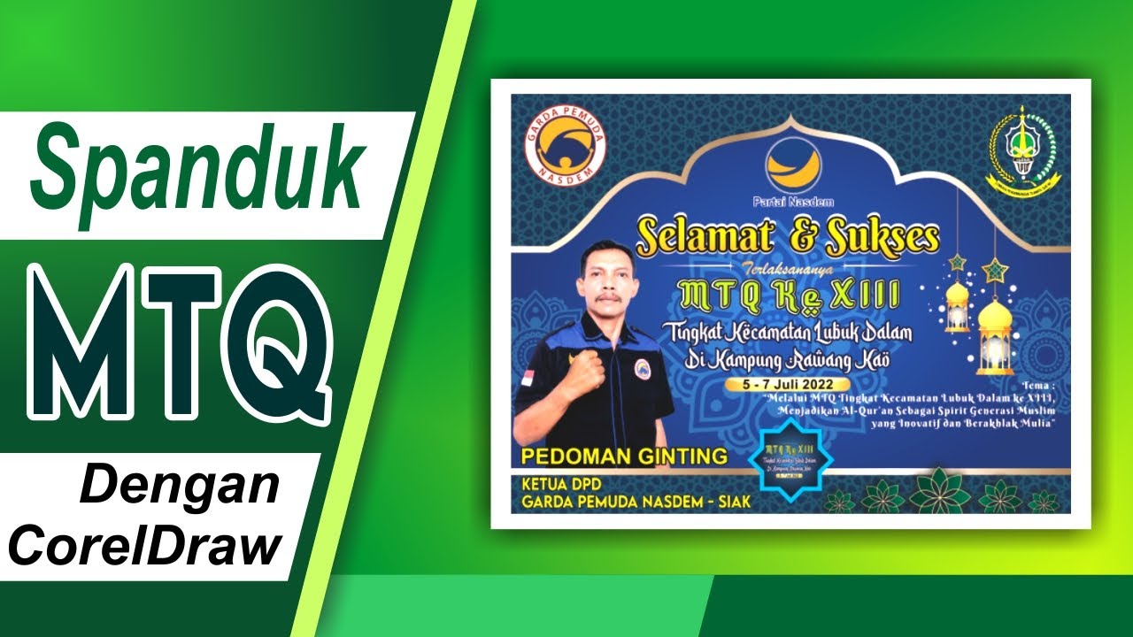 CARA MENDESAIN SPANDUK ACARA MTQ - YouTube