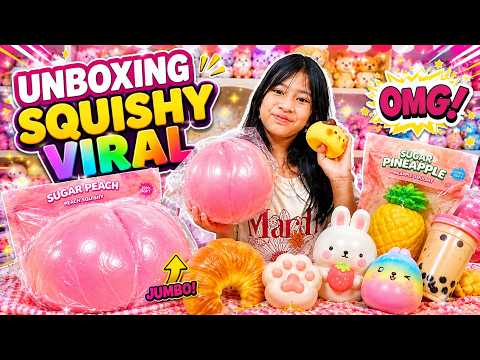 SLOW BANGETT!! DISTA NEKAT UNBOXING 8 SQUISHY PEACH,ROTI,DUMPLING VIRAL #viralvideo #viralvideos