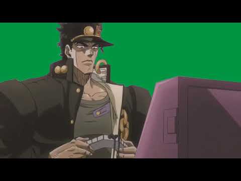 Jotaro Kujo Playing Video Game Green Screen Part 1