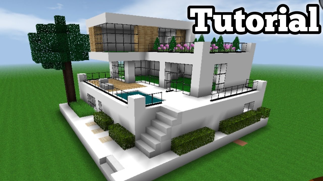 Minecraft: how to build a large modern house tutorial (Easy)05.Interior ...