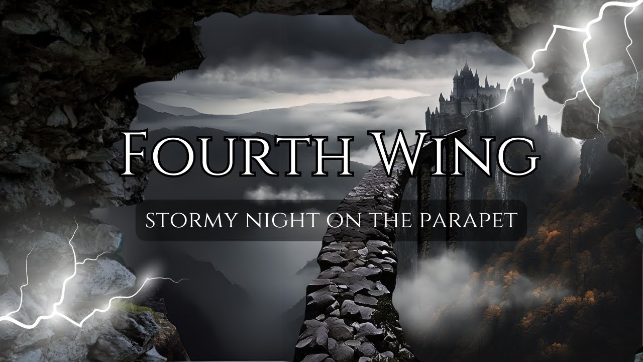 Fourth Wing Parapet Ambience | Stormy Night at Basgiath | Rain ...