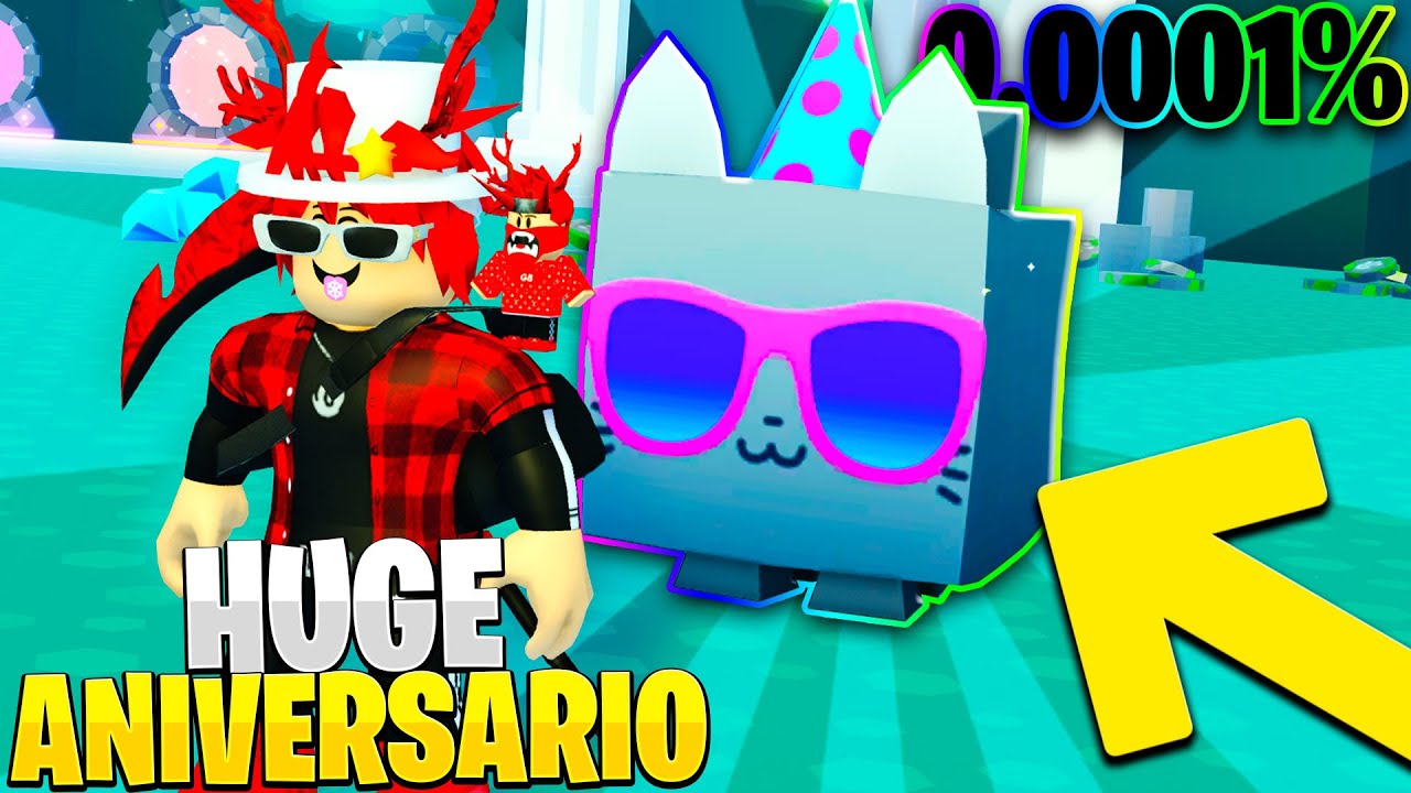 PEGUEI o HUGE PARTY CAT de GRAÇA do PET SIMULATOR X - YouTube