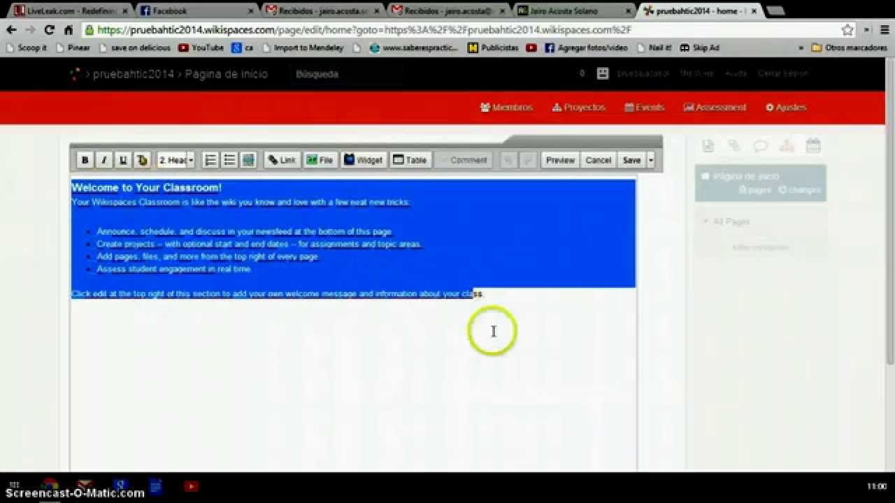 Crear una Wiki en Wikispaces - YouTube
