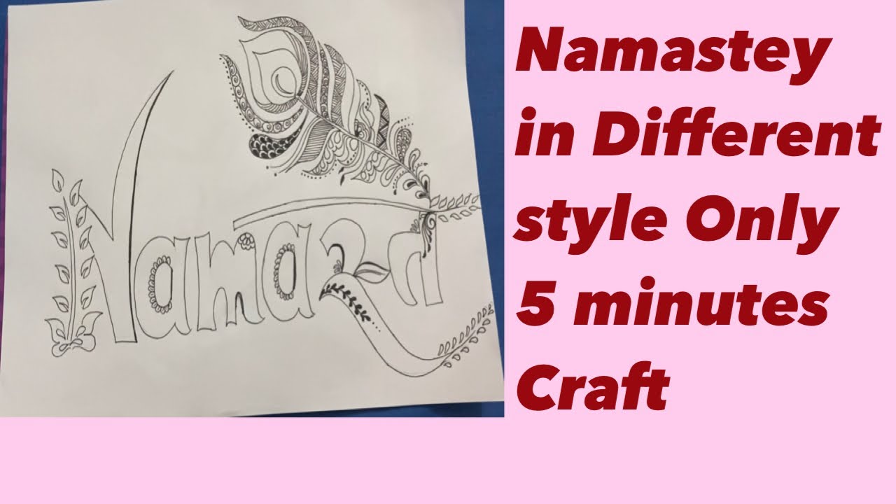 Drow the font “namastey” - YouTube