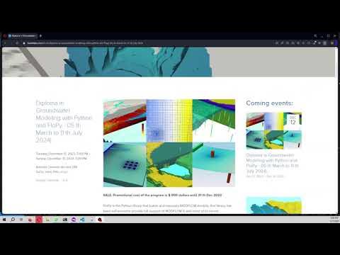 Intro to Diploma in Groundwater Modeling with Python and FloPy - 05 th ...