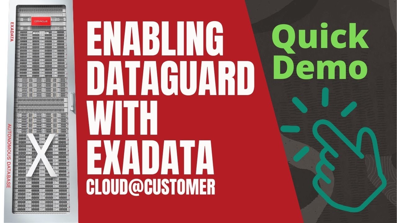 ExaCC: Enabling Dataguard on Oracle Exadata Cloud @ Customer - YouTube