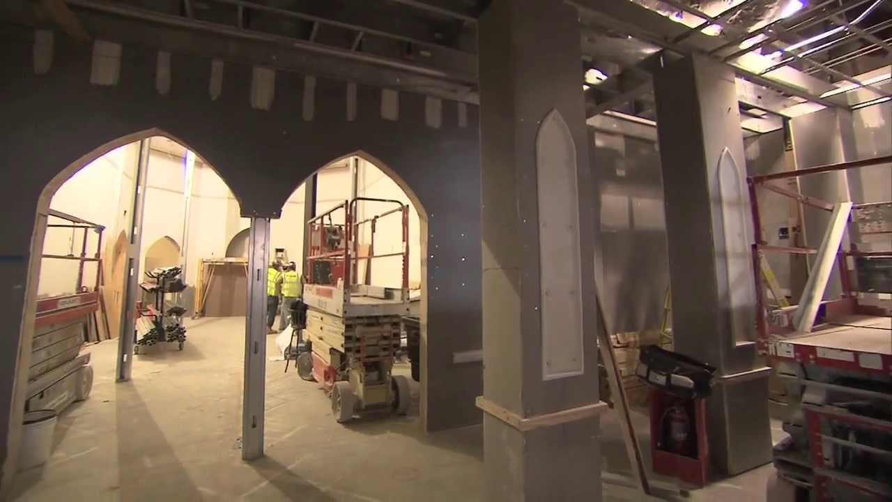 Princess Fairytale Hall construction at Disney's Magic Kingdom - YouTube