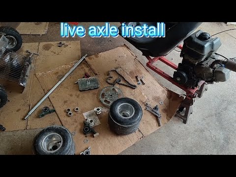 Homemade drift trike-1 inch live axle install - YouTube