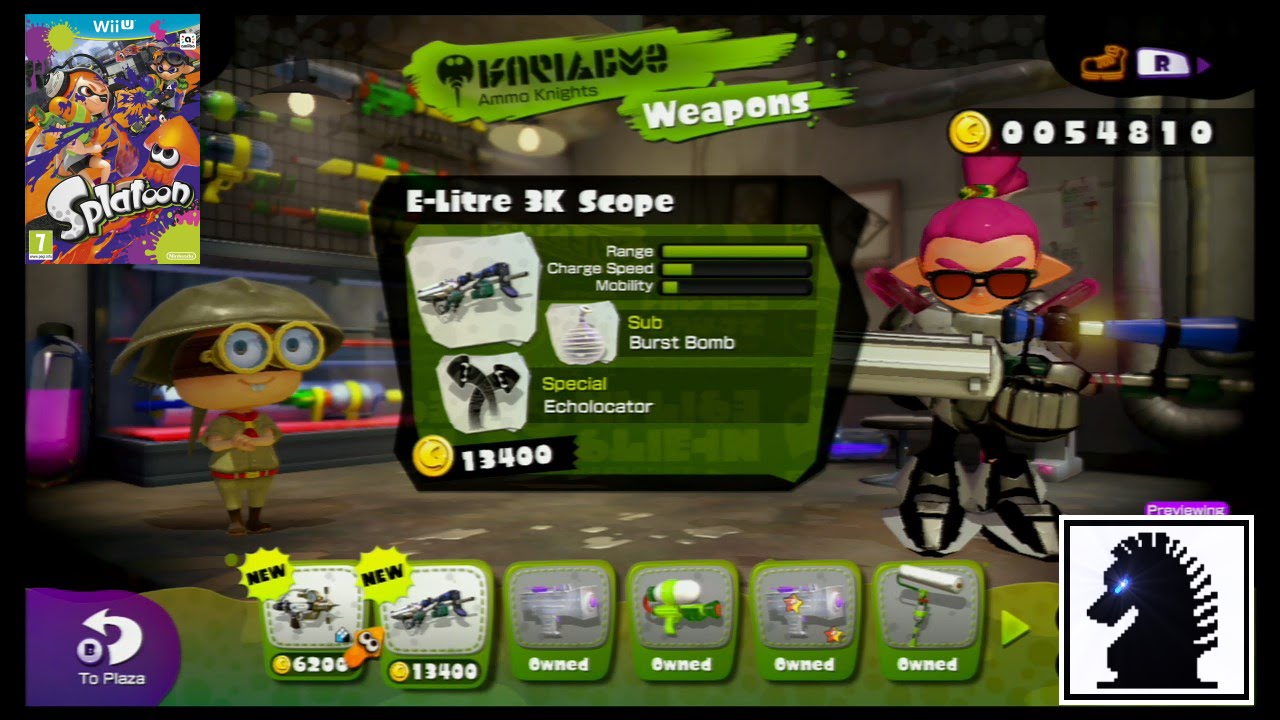 Wii U Splatoon - Ammo Knights Updates - Neo Splash-O-Matic & E-Liter 3K ...
