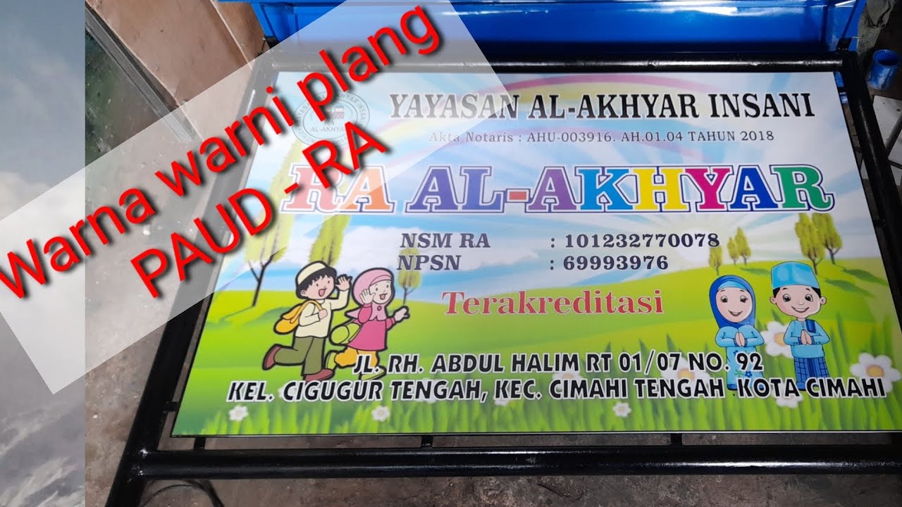 Contoh plang PAUD kota cimahi - YouTube