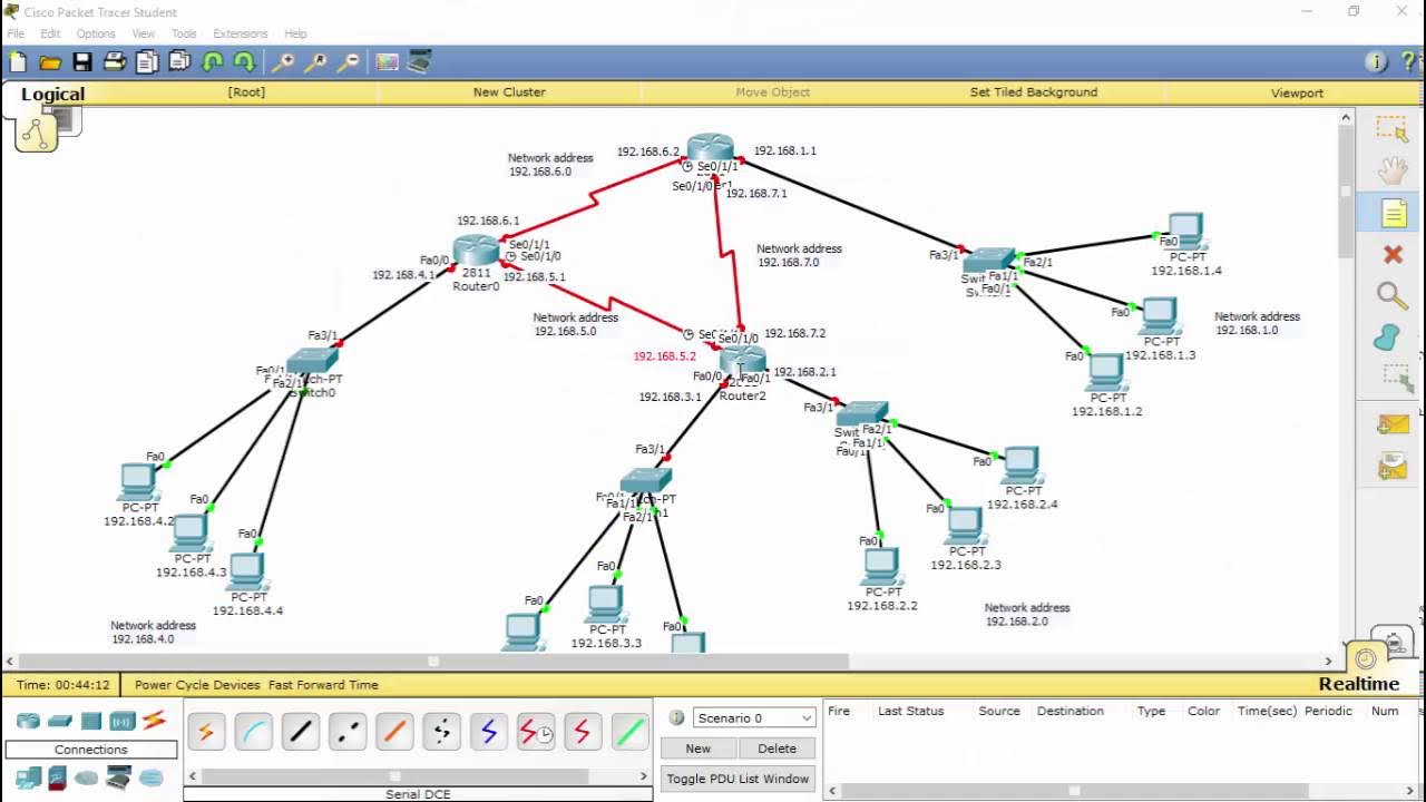 #5 - Assign Valid IP address for Serial and FastEthernet Port in Cisco Packet tracer - YouTube