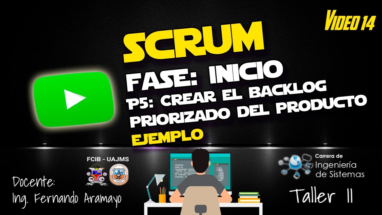 VÍDEO 14 - SCRUM - Fase Inicio - Proceso 5 - Ejemplo - YouTube