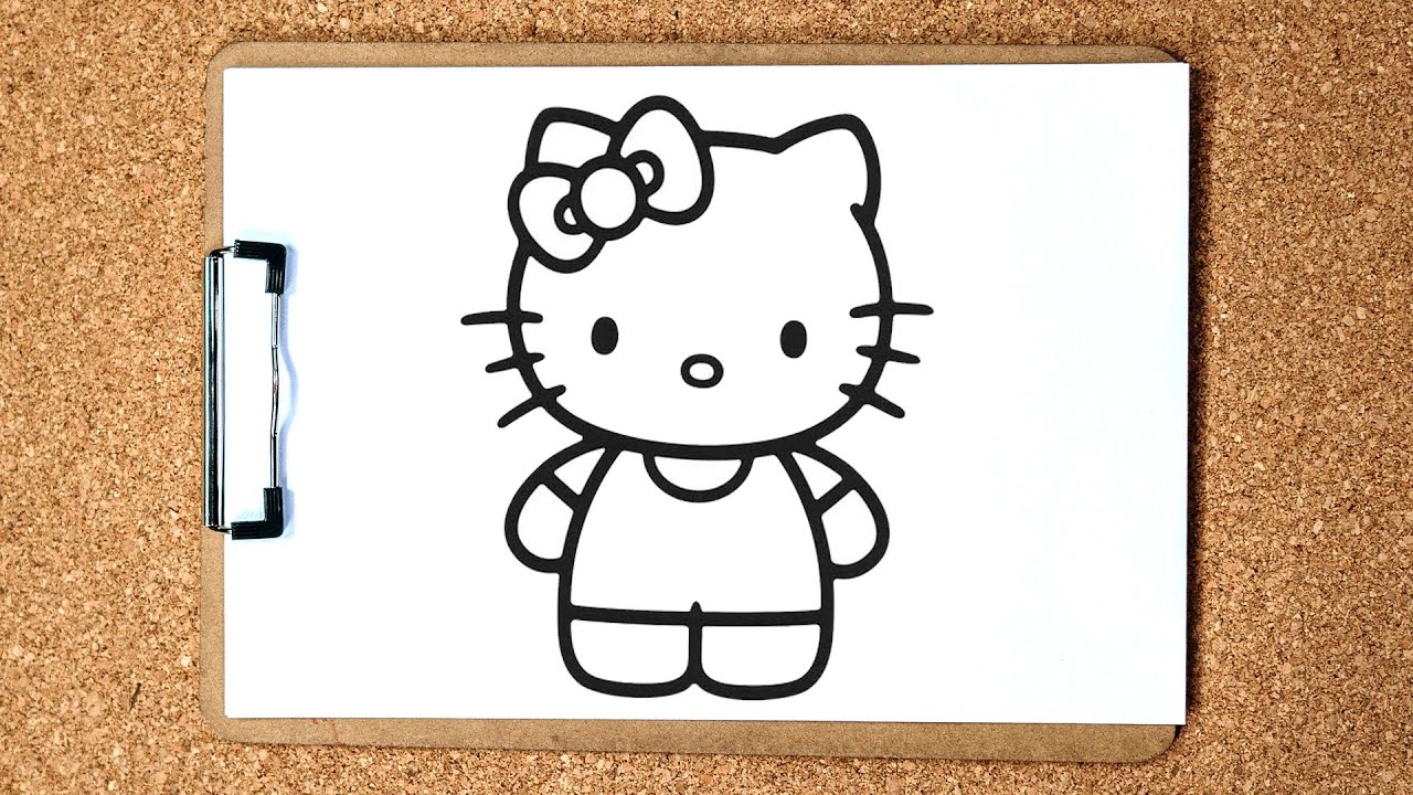 COMO DESENHAR A HELLO KITTY FÁCIL - YouTube