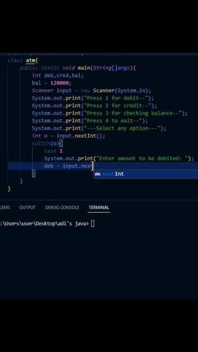 ATM using Java Programming #programming #javaprogramming #coding #atm - YouTube