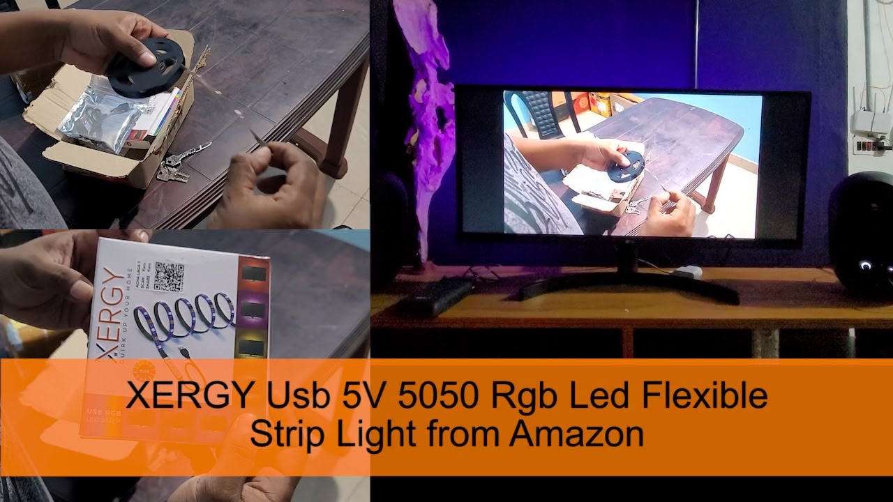 Unboxing XERGY Usb 5V 5050 Rgb Led Flexible Strip Light from Amazon - YouTube