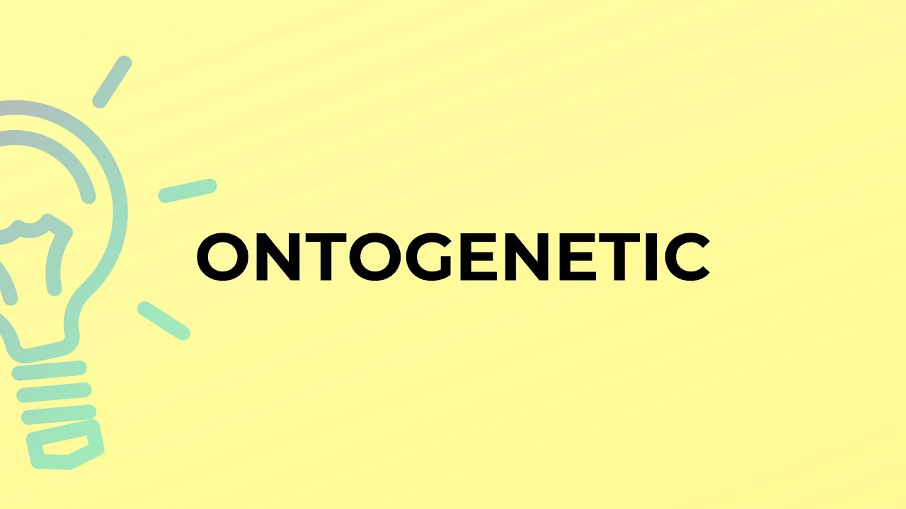 What is the meaning of the word ONTOGENETIC? - YouTube