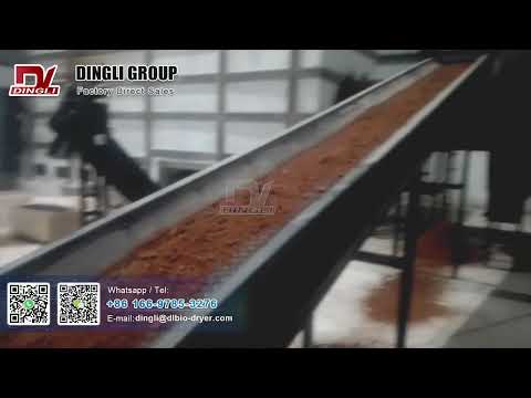 India Coconut Coir Drying Production Line Site Running Video - YouTube