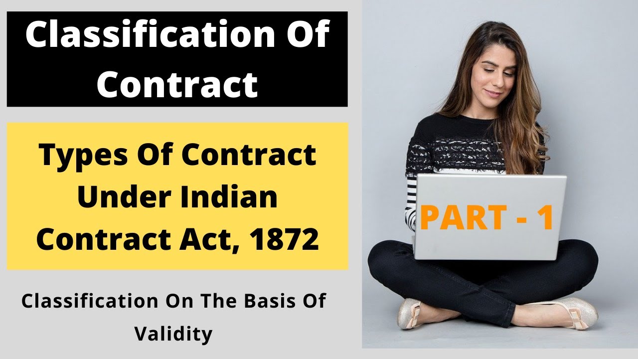 Types Of Contract In Indian Contract Act 1872 | Classification Of ...