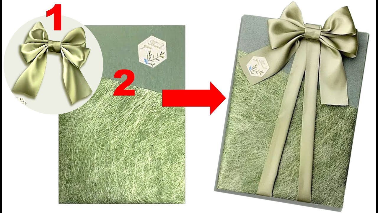 Wrap a PRESENT & Tie a BOW with RIBBON | Gift Box Wrapping Easy ...
