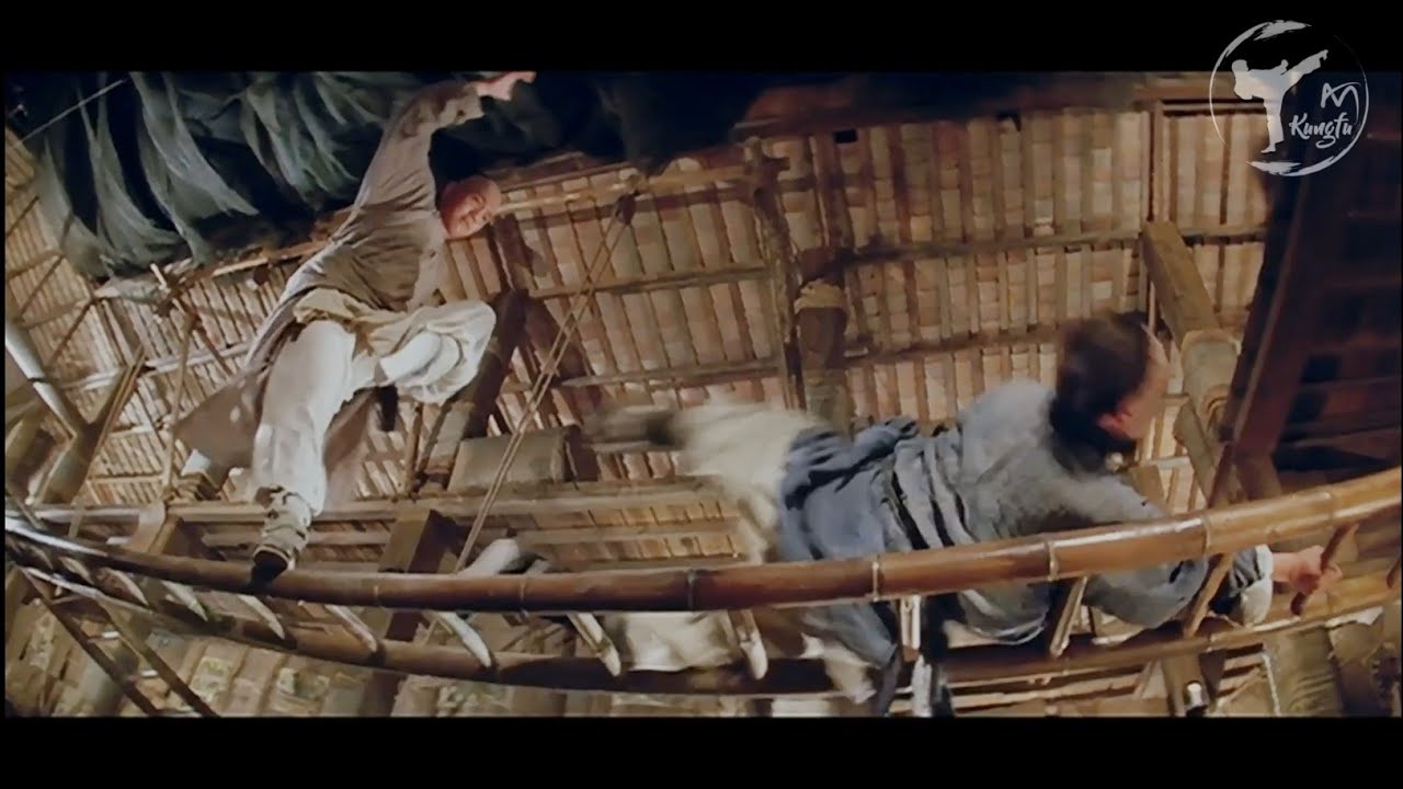 Ly Lien Kiet danh nhau trên thang tre (Jet li fighting on a bamboo ladder) - YouTube