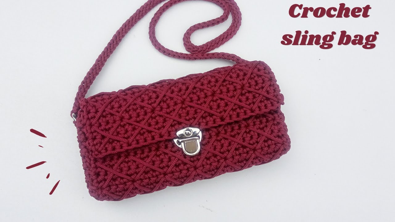 A must try crochet sling bag, a quick and easy crochet bag - YouTube