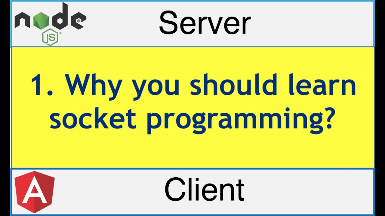 1 Why You Should Learn Socket Programming Technology Used Nodejs Angular 8 Youtube